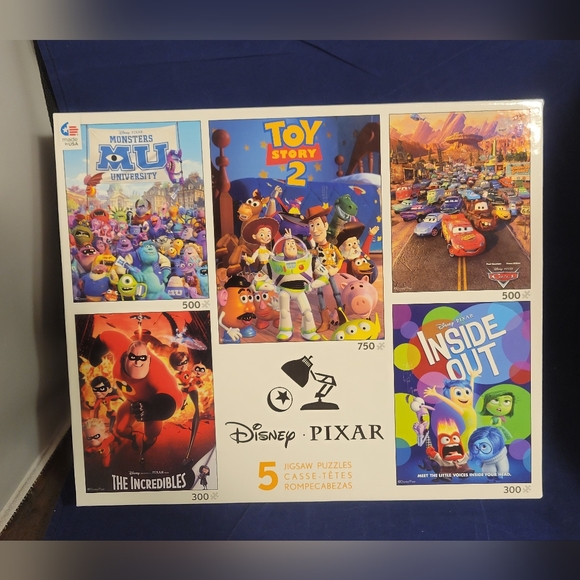 ceaco | Games | Disney Pixar Jigsaw Puzzle 5 Pack Cars Toy Story Mu ...
